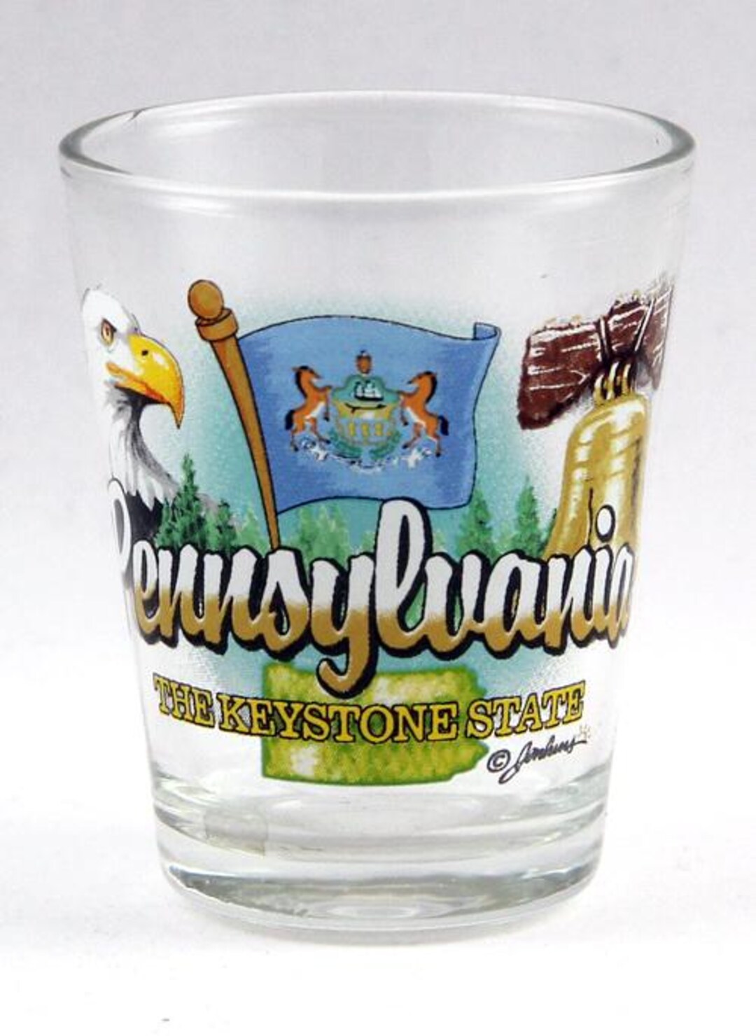 Pennsylvania Keystone State Elements Shot Glass - Etsy