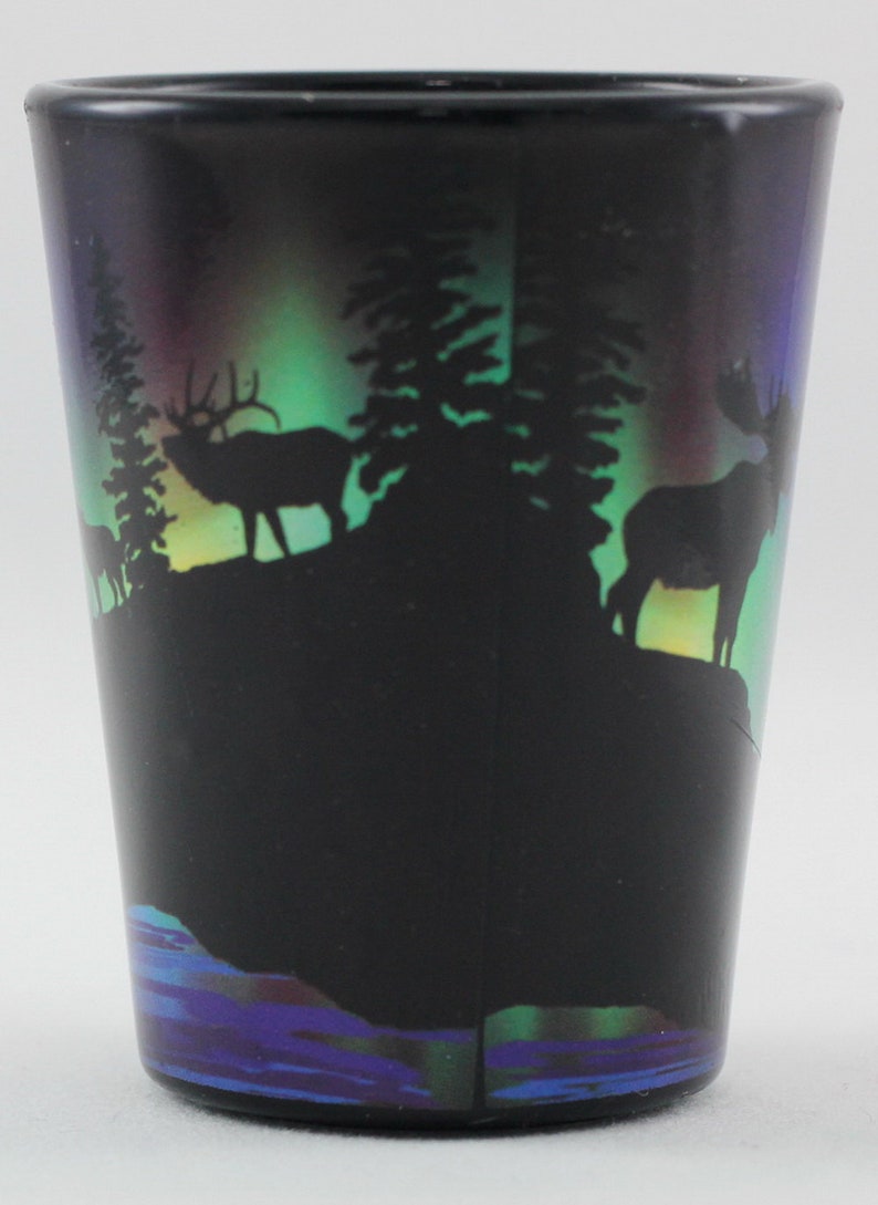 Iceland Northern Lights Deer Shot Glass - Etsy