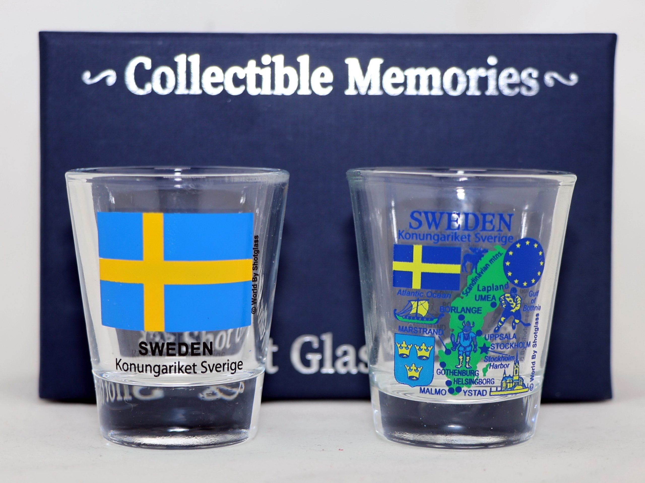 Sweden Souvenir Boxed Shot Glass Set (set of 2) - Etsy