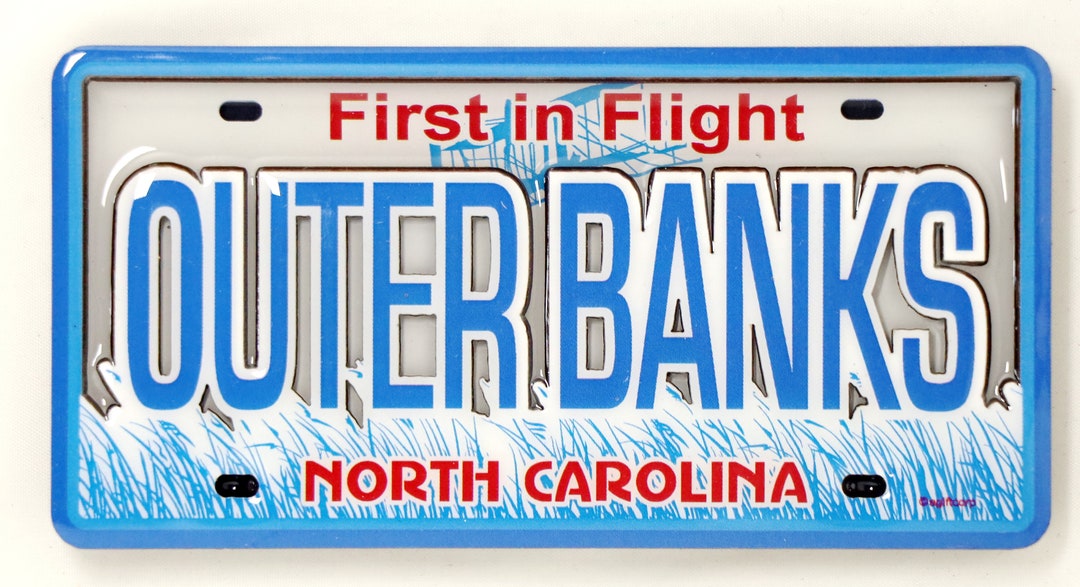 Outer Banks North Carolina License Plate Dual Layer MDF Magnet - Etsy