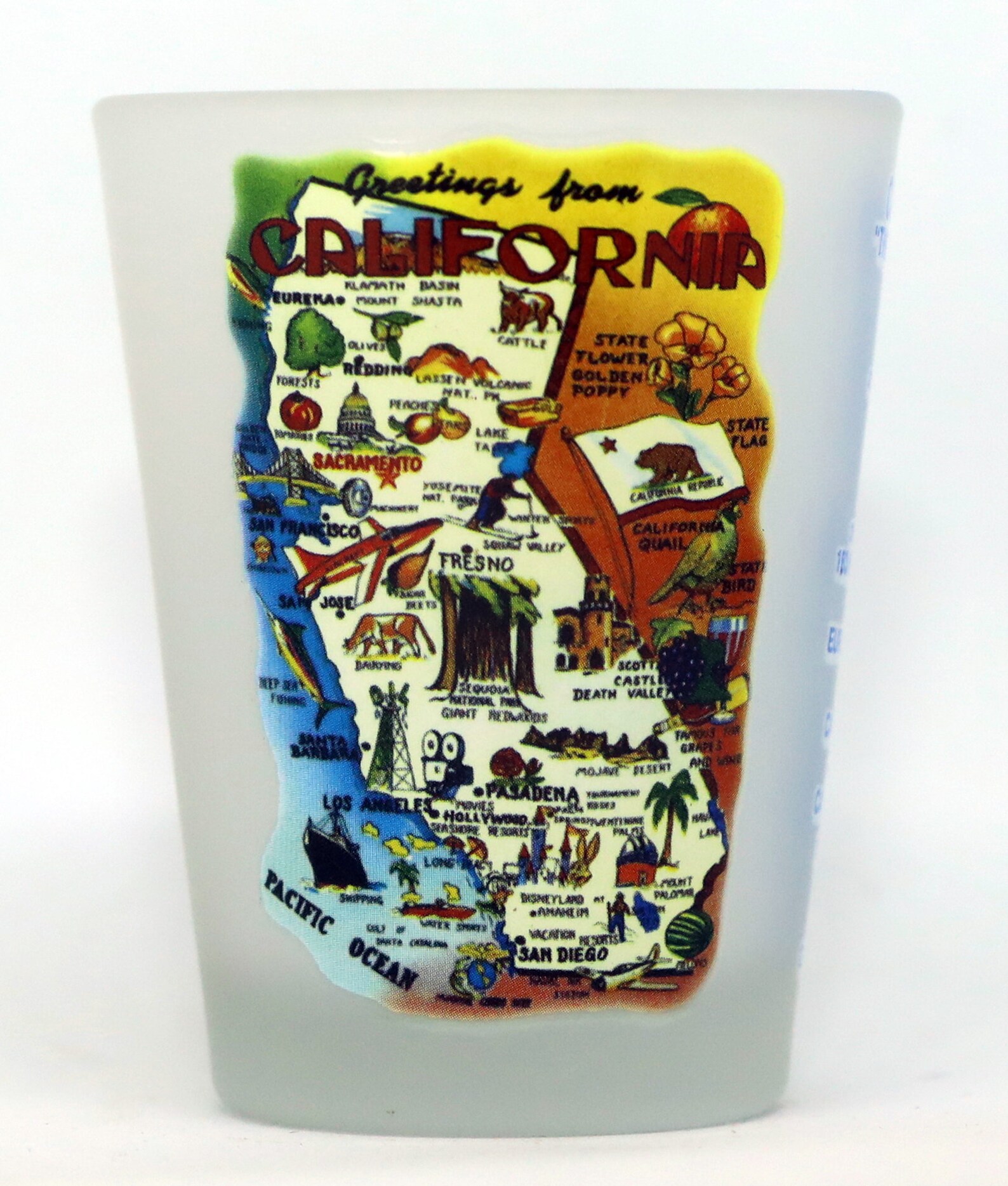 California Map Frosted Shot Glass - Etsy