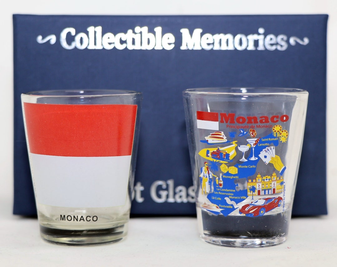 Monaco Souvenir Boxed Shot Glass Set (set of 2) - Etsy