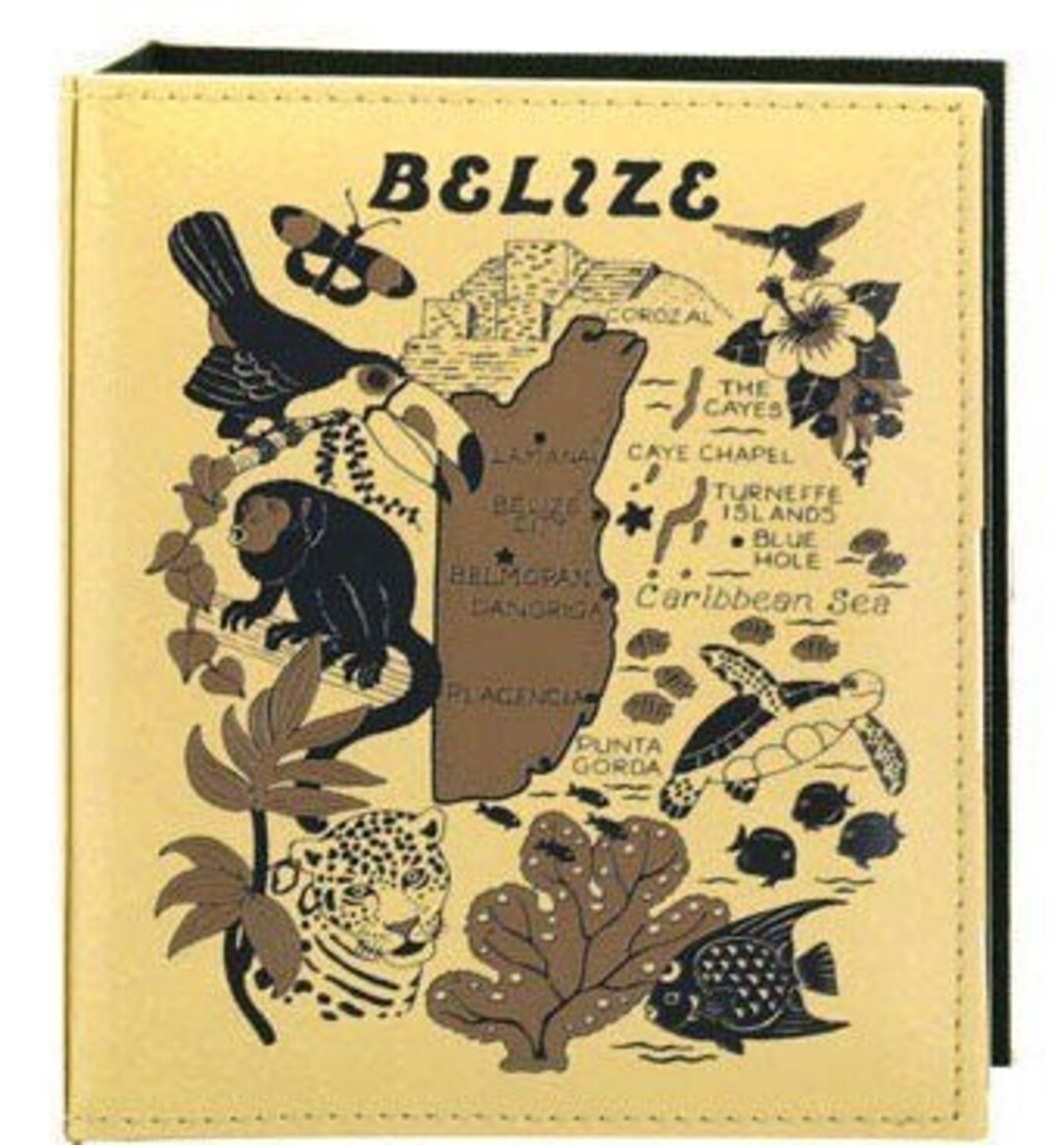 Belize Map Embossed Photo Album 100 Photos / 4x6 - Etsy