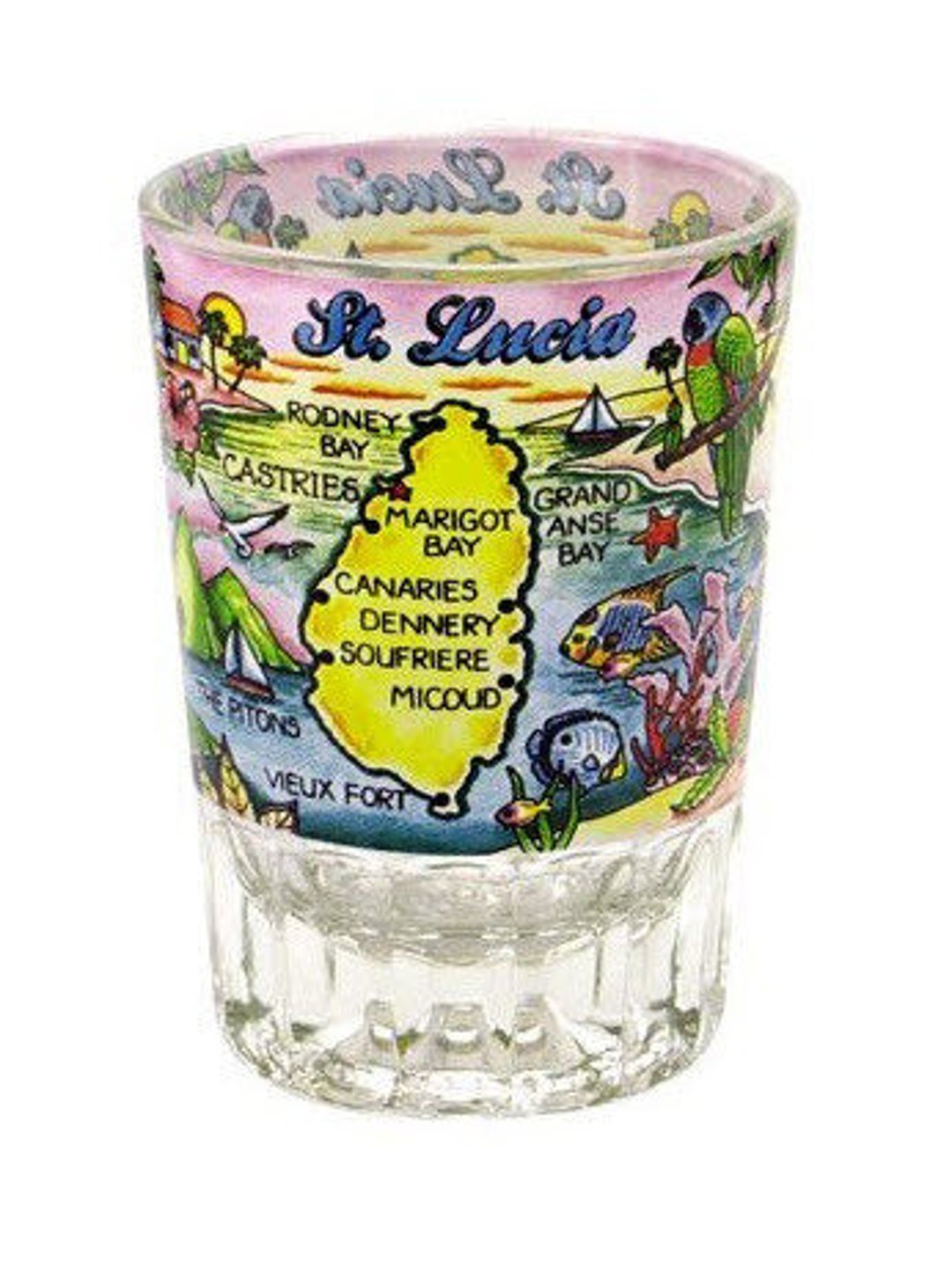 St. Lucia Double Shot Glass - Etsy