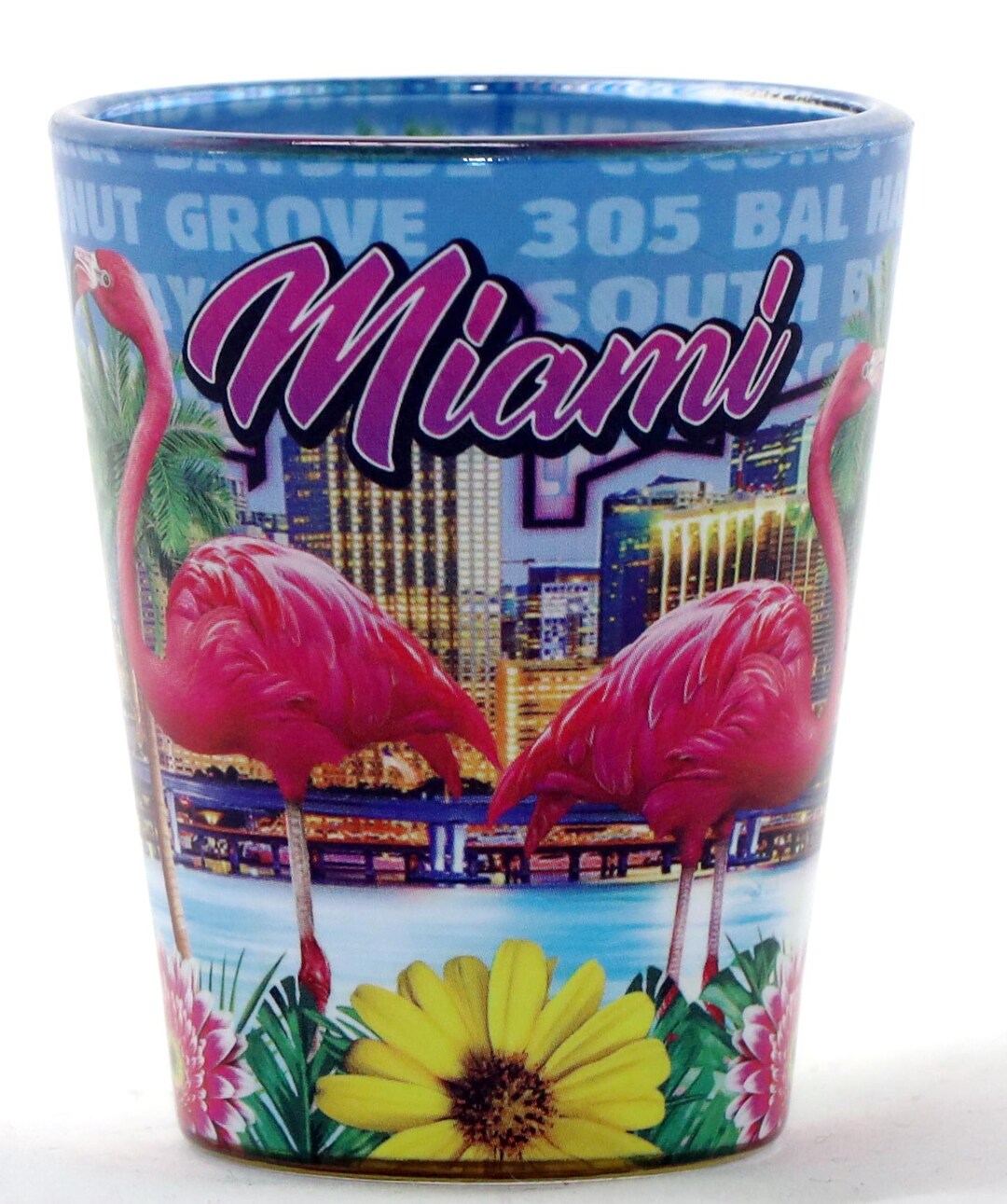 Miami Florida Flamingos Night in and Out Shot Glass - Etsy