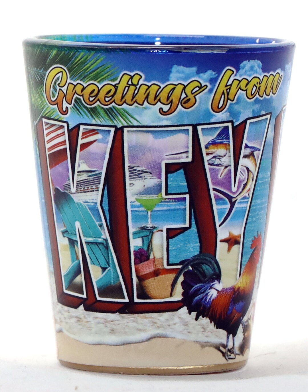 Key West Florida Greetings In-and-out Shot Glass - Etsy