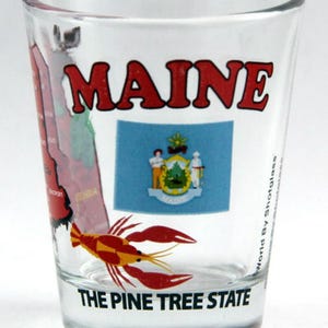 Maine the Pine Tree State All-american Collection Shot Glass - Etsy