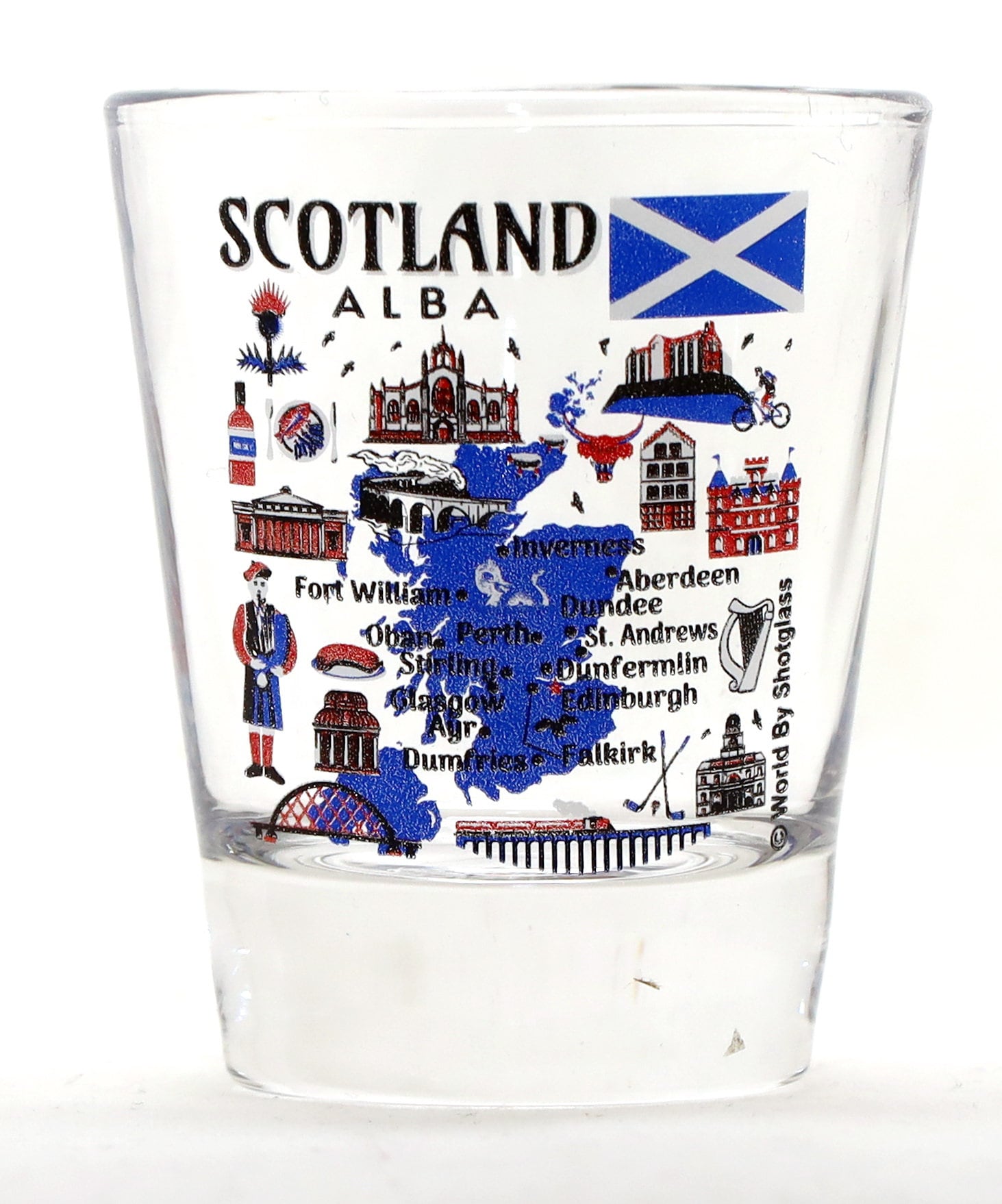 Scotland Landmarks and Icons Collage Shot Glass - Etsy