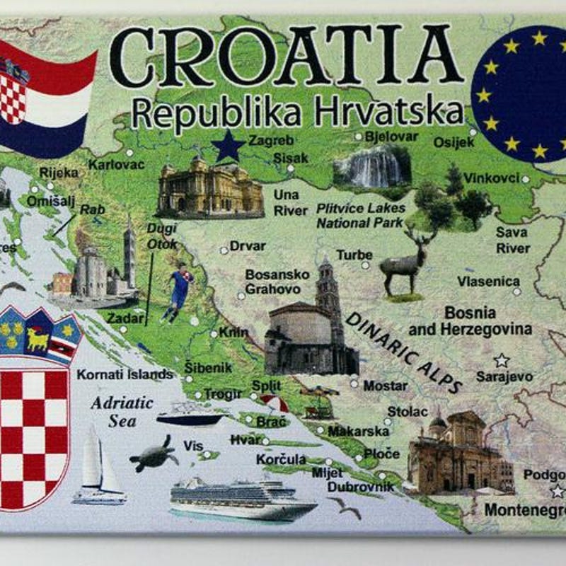Croatia Souvenirs Magnet - Etsy
