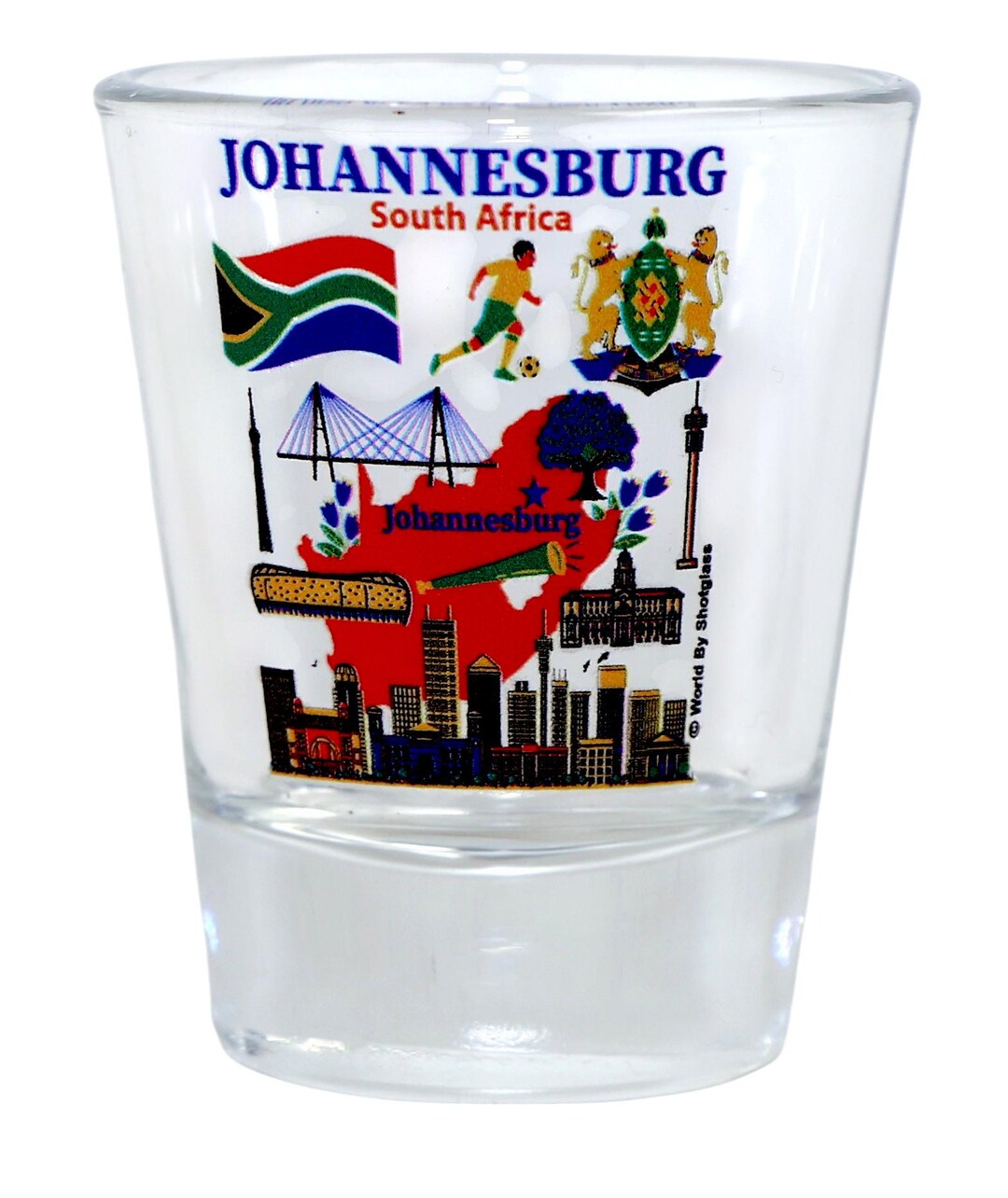 Johannesburg South Africa Landmarks and Icons Collage Shot Glass - Etsy