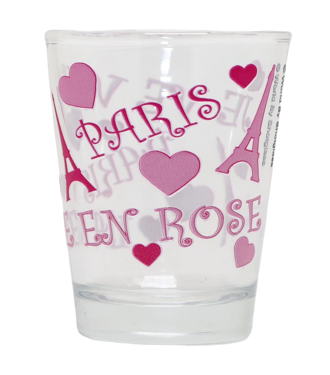 Paris France Eiffel Tower and Hearts Collage Shot Glass - Etsy