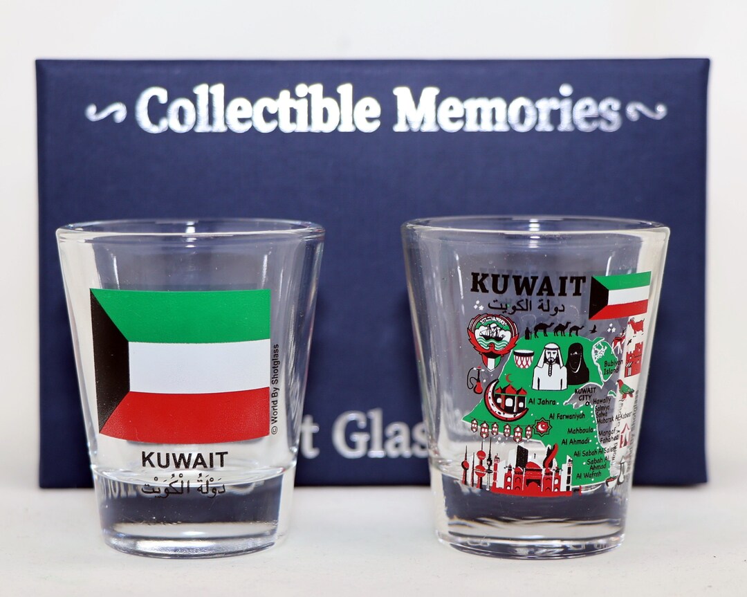 Kuwait Souvenir Boxed Shot Glass Set (set of 2) - Etsy