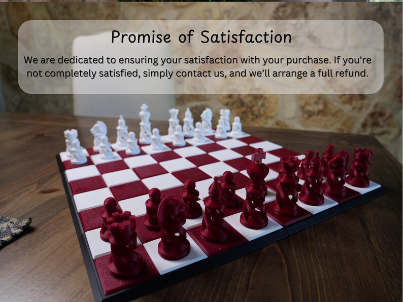 Custom Team Colors Chess Set Perfect Chess Gift 3D Printed, Modular ...