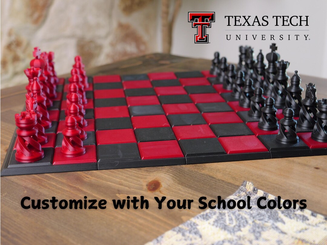 Custom Team Colors Chess Set Perfect Chess Gift 3D Printed, Modular ...