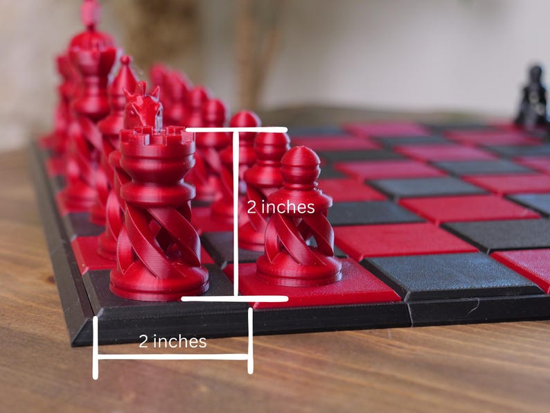 Custom Team Colors Chess Set Perfect Chess Gift 3D Printed, Modular ...
