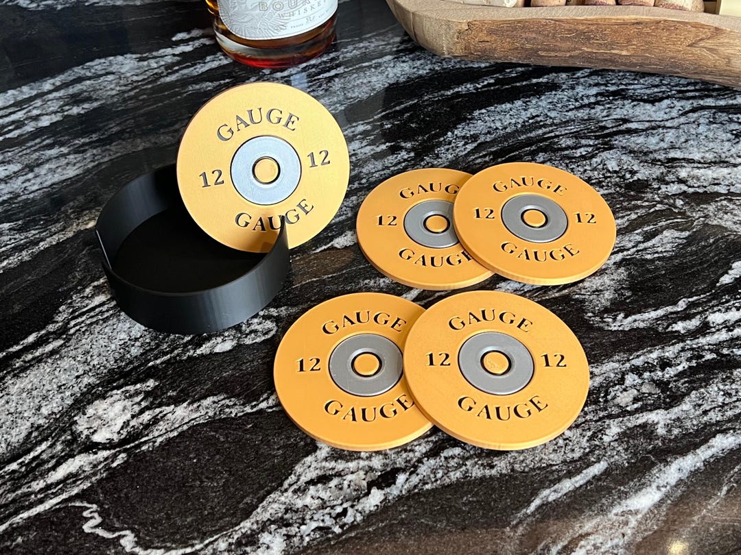 Shotgun Shell Drink Coasters Perfect for Dad, Hunters & Shooting ...