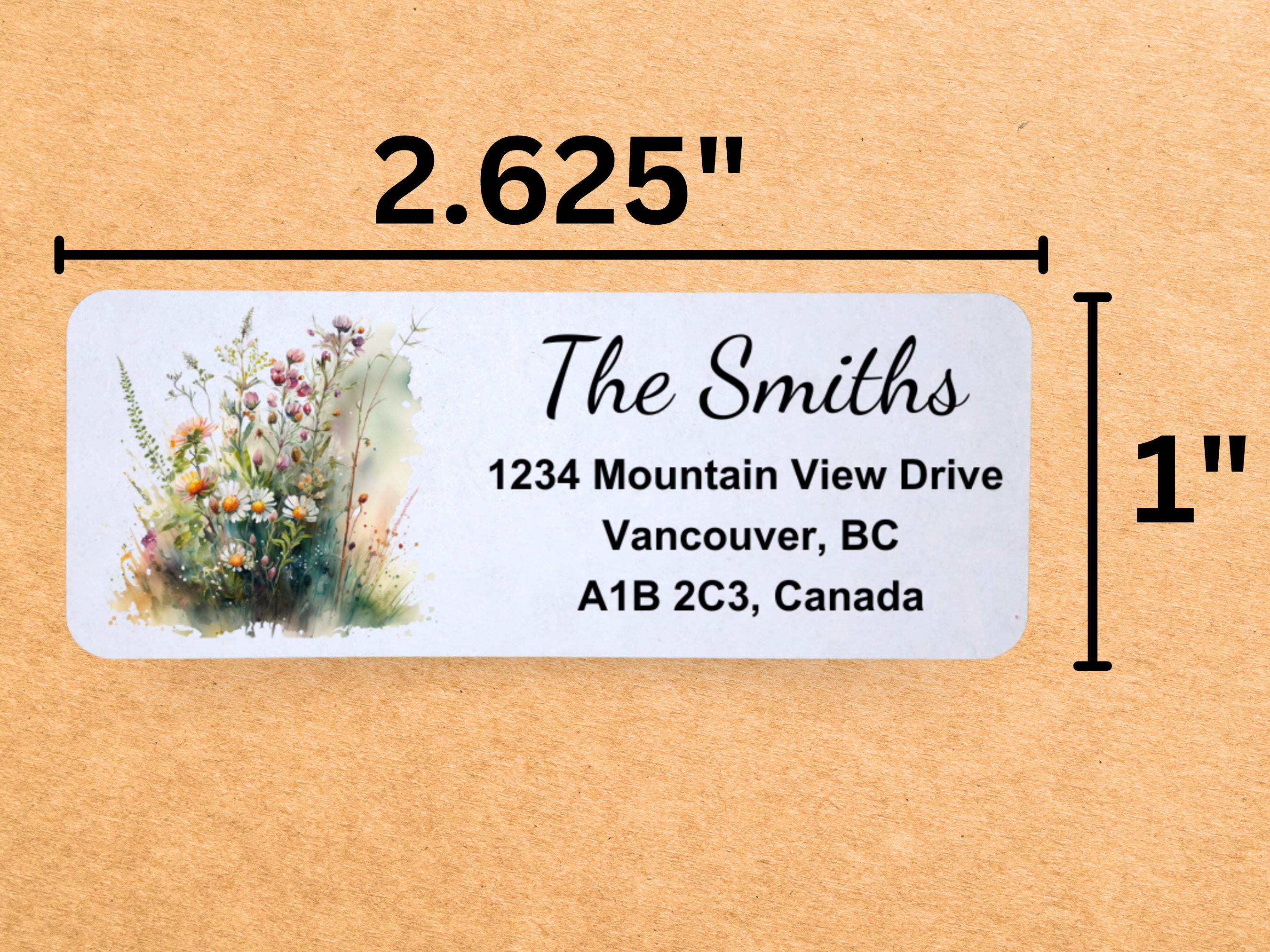 Self Adhesive Personalized Wildflowers Return Address Labels ...