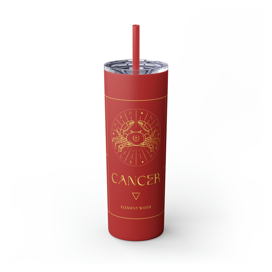 Cancer Cup, Zodiac Cup, Tumbler With Straw, Tumbler With Straw and Lid ...
