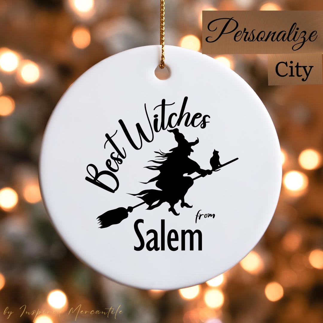 Custom City Witches Ornament, Halloween Ornament, Witchy Gift, Bespoke ...