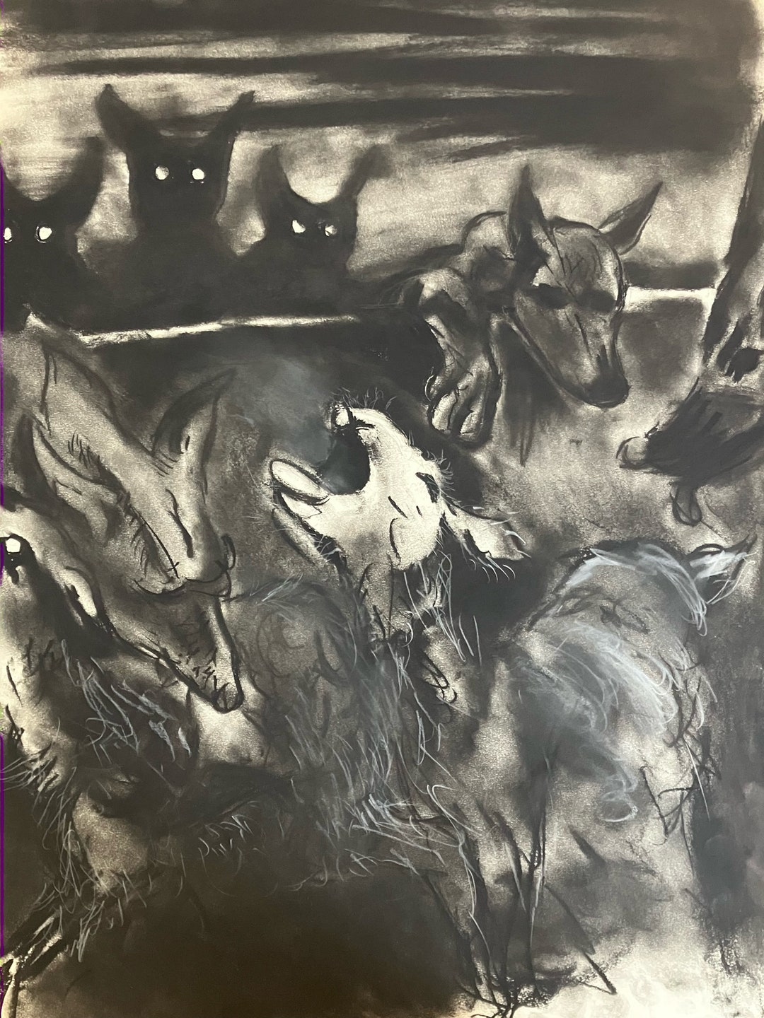 Wolves and a Lamb - Etsy