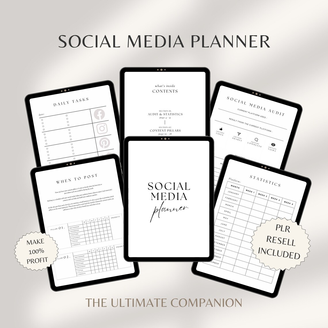 The Ultimate Social Media Planner | Content Planner | Social Media ...