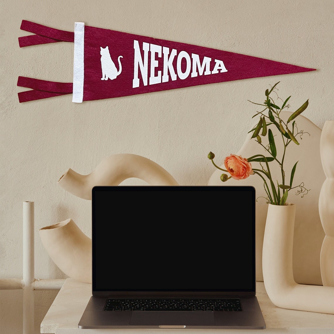 Haikyuu Nekoma Wool Pennant Flag Bedroom Wall Decor Art Anime Merch ...