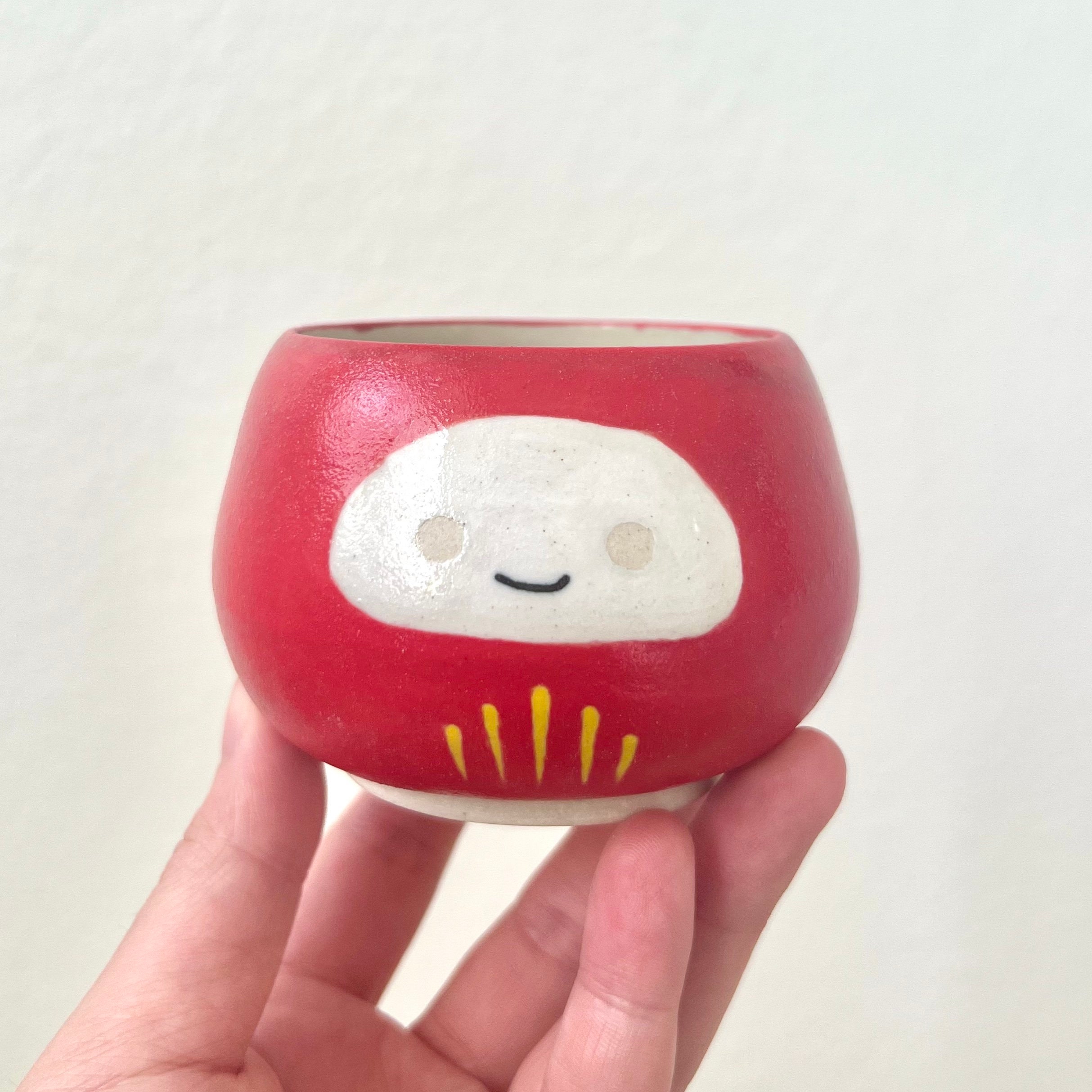 Small Good Luck Daruma Doll Planter - Etsy