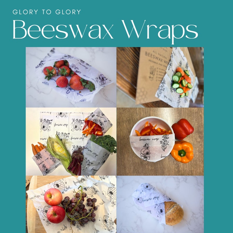 Beeswax Wraps, Beeswax Wrap for Food, All Natural Bees Wrap Reusable ...