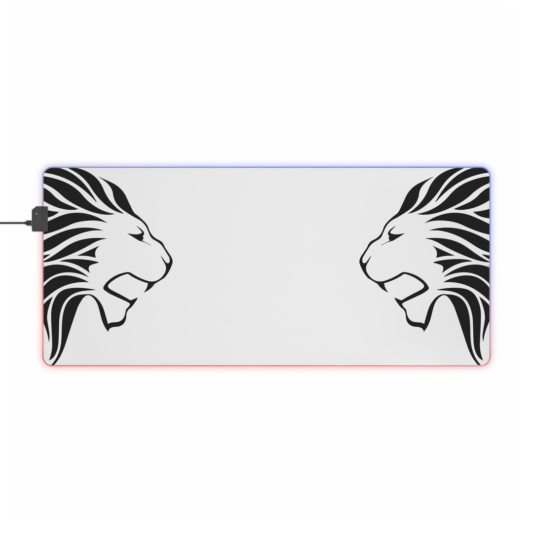 Guarding Lions RGB LED Gaming Mouse Pad White - Etsy