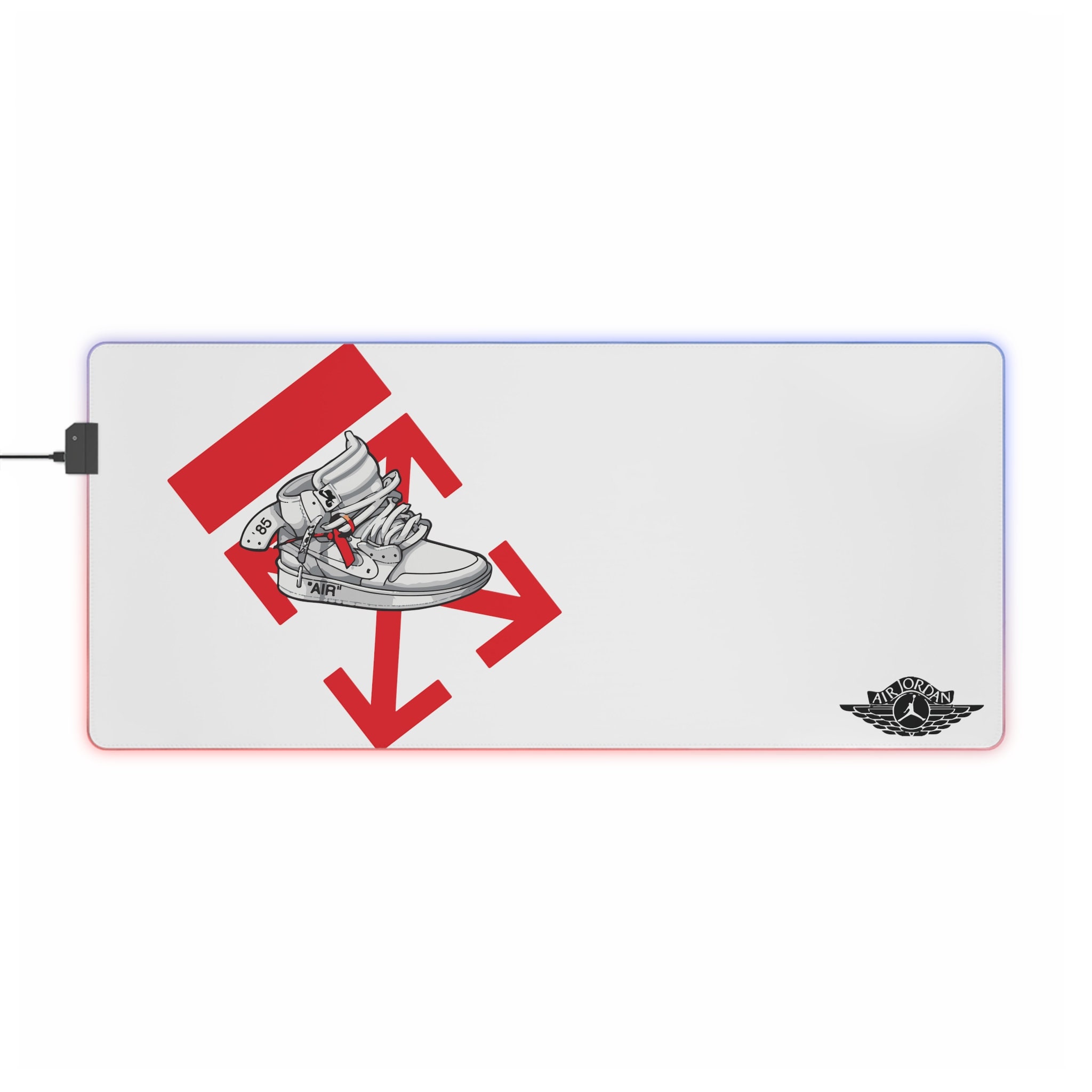 Jordan Michael Air RGB LED Gaming Mouse Pad White - Etsy