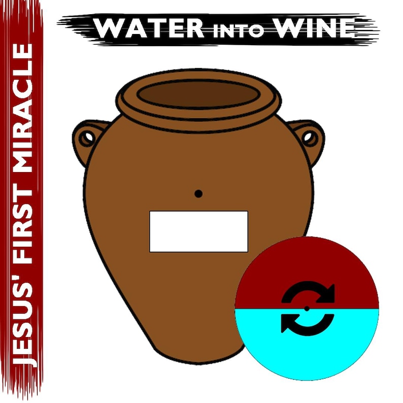 Jesus Turns Water Into Wine Bible Craft - Etsy