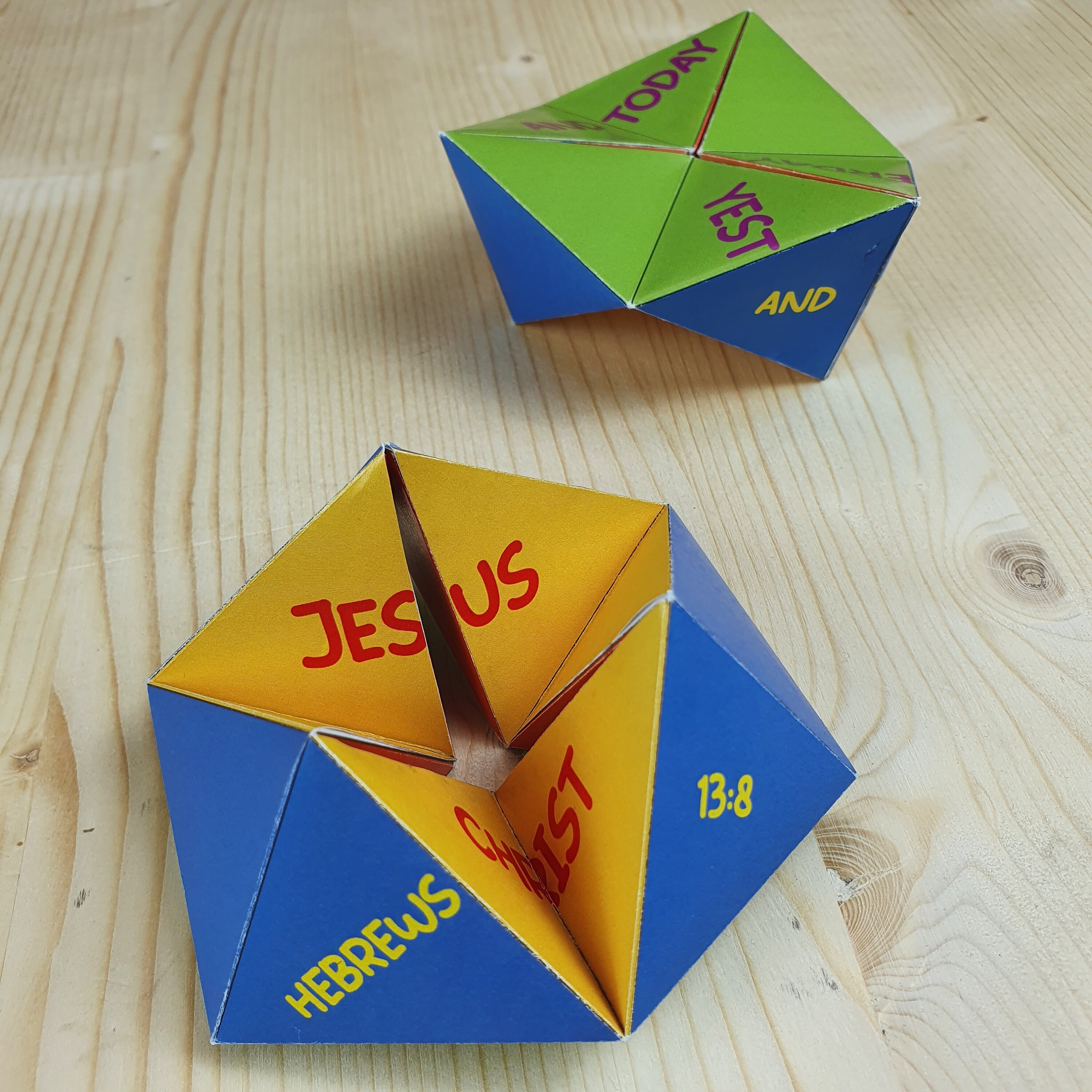 Printable Paper Tetrahedron With Customizable Bible Verses! - Etsy