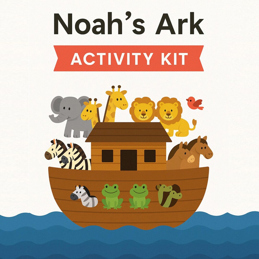 Printable Noah’s Ark Coloring Craft | Bible Activity for Kids - Etsy UK