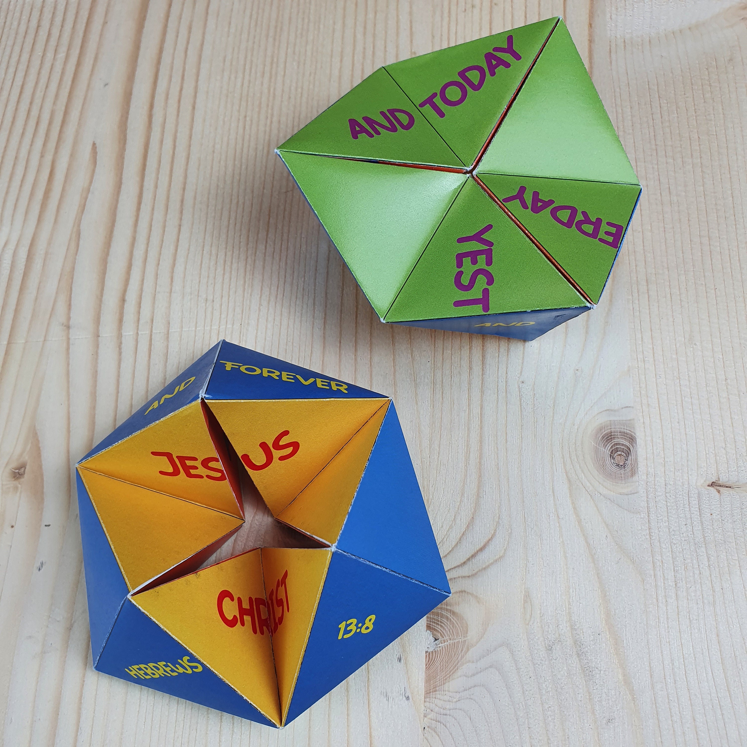 Printable Paper Tetrahedron With Customizable Bible Verses! - Etsy