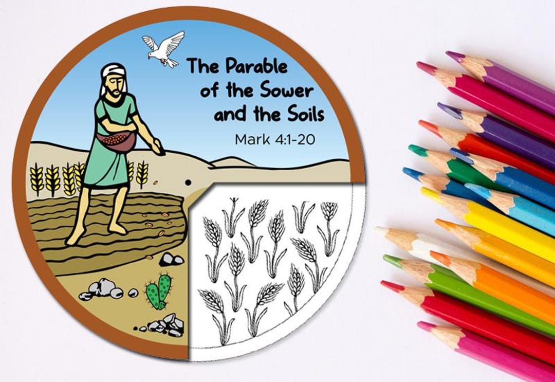 The Parable of the Sower and the Soils Story Wheel + Coloring Page - Etsy