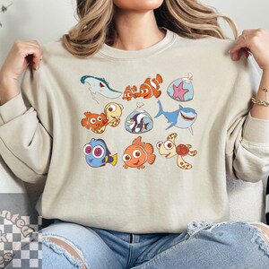 Finding Nemo Dory Doodles Unisex Sweatshirt, Vintage Oversized Disney T ...