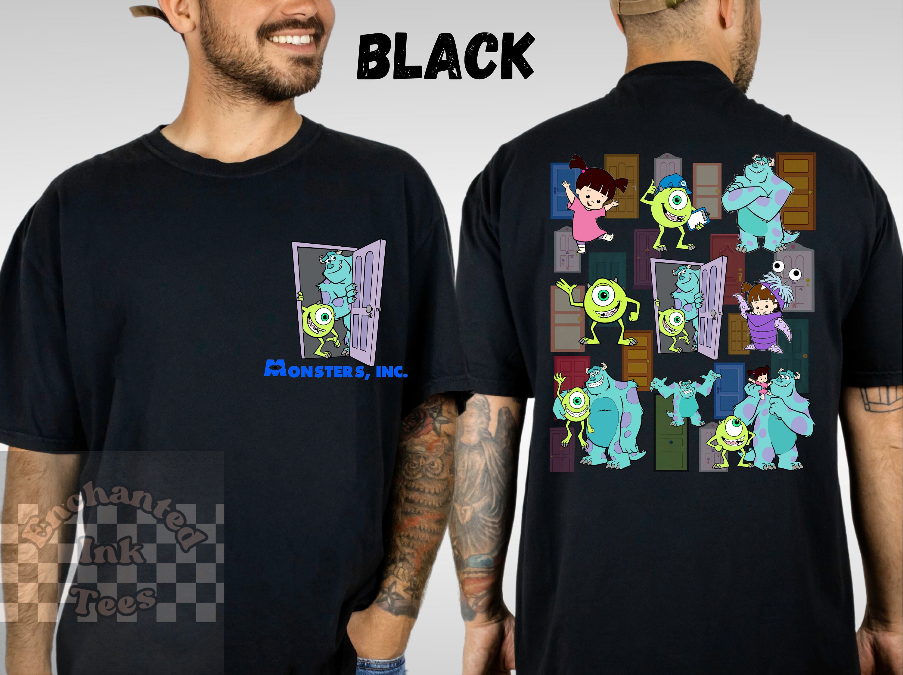 Monster Inc Doodles Unisex Sweatshirt, Vintage Disney T-shirt, Monsters ...