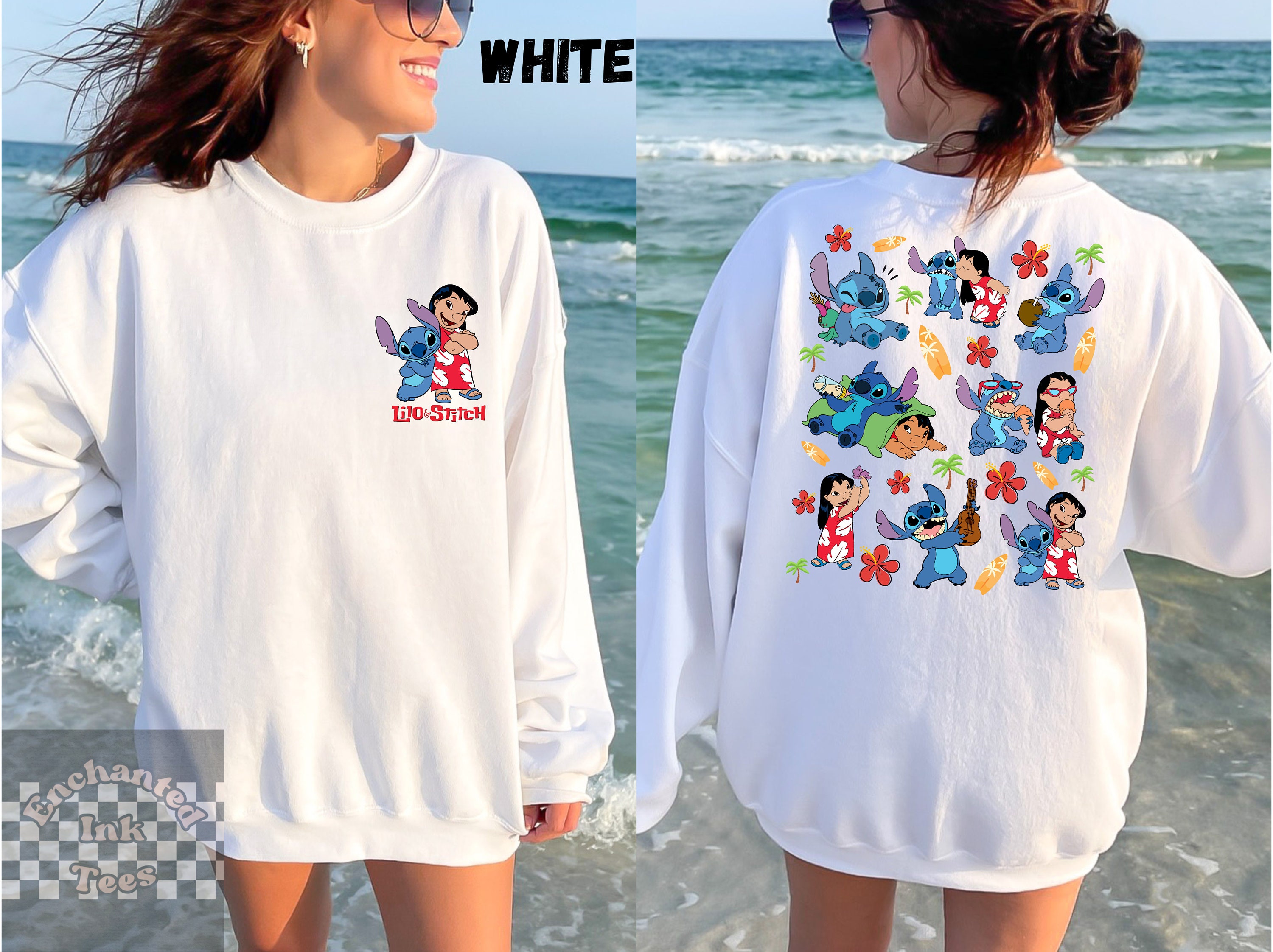 Lilo and Stitch Doodles Unisex Sweatshirt, Vintage Disney T-shirt ...