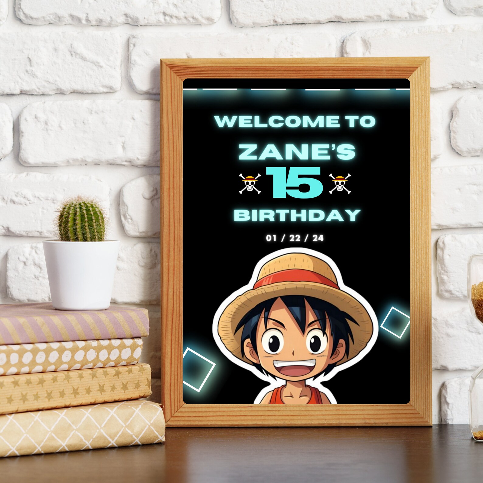 ONE PIECE LUFFY Welcome Sign Board One Piece Welcome Sign Template for ...