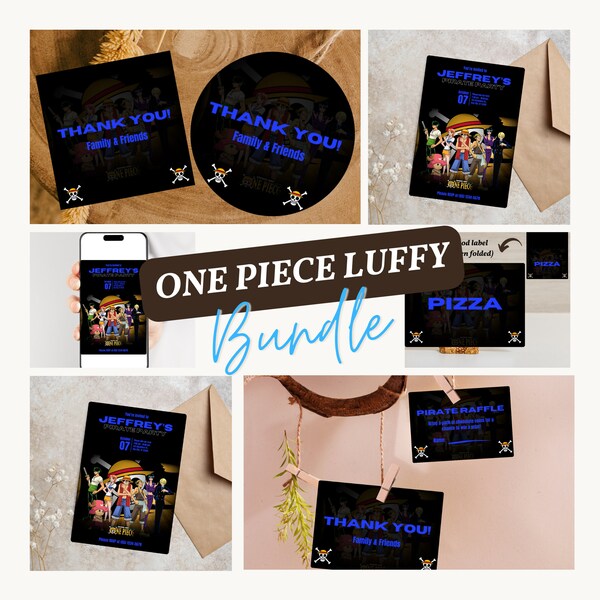 One Piece Birthday Invite - Etsy