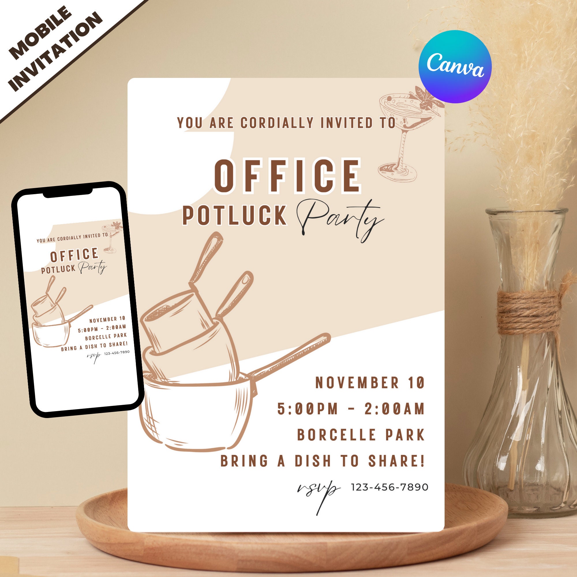 Office Potluck Invitation for Potluck Invite Party for Potluck - Etsy