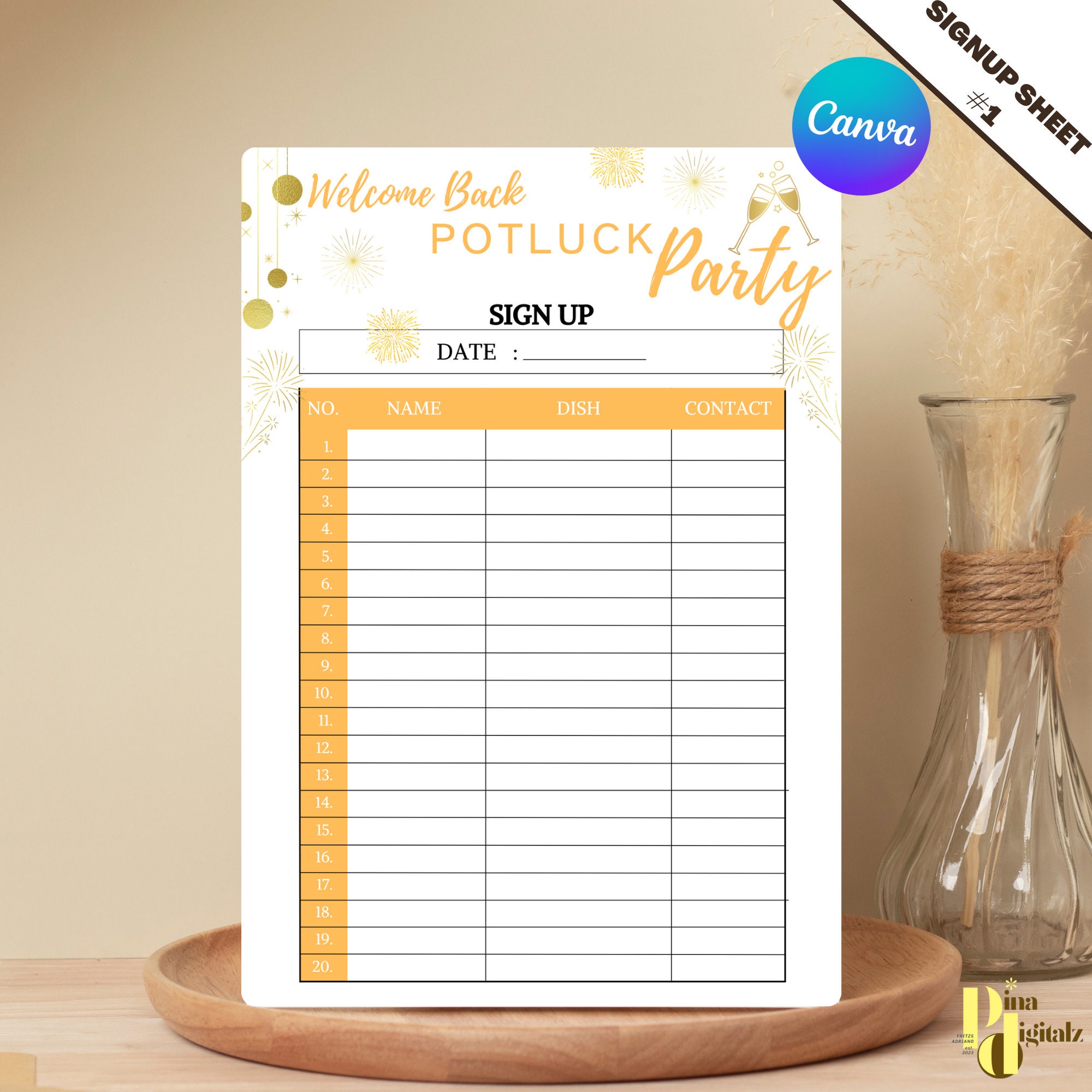 EDITABLE Welcome Back Potluck Party Invitation Welcome Party Potluck ...