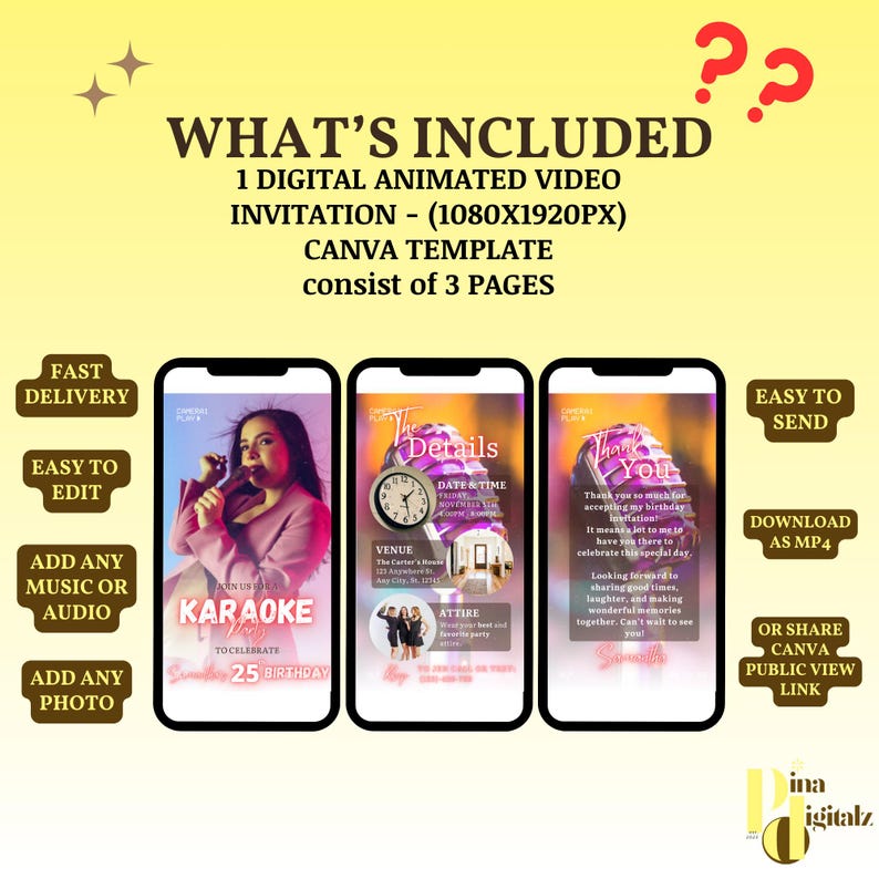 Karaoke Birthday Invitation, Music Party Invitation, Singing Party ...