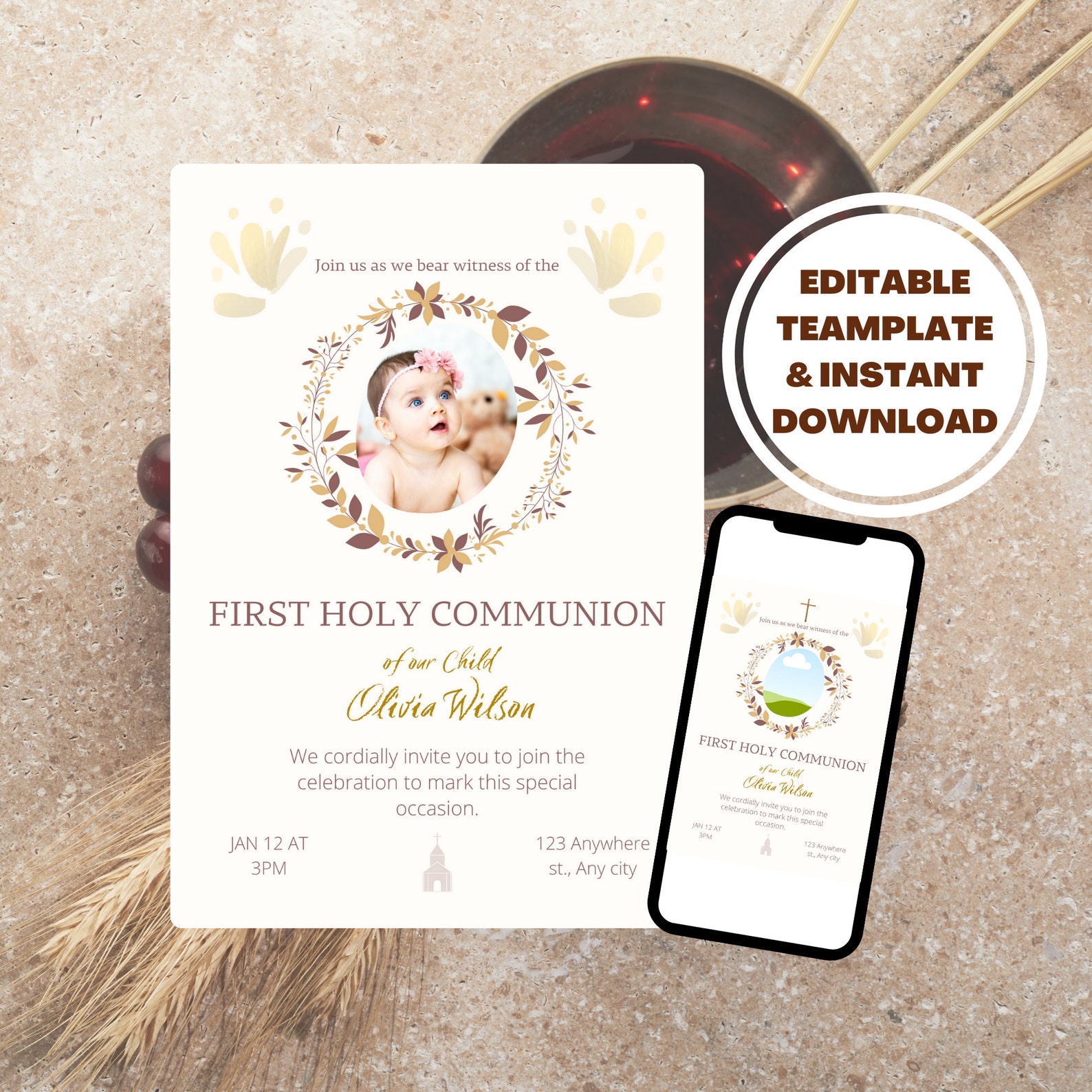 Communion Invitations First Holy Communion Invitations Girl First ...