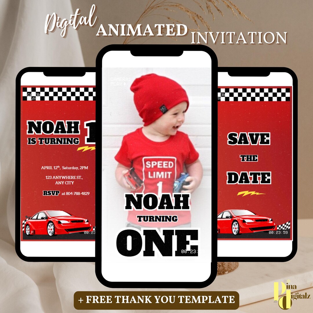 Editable Car Birthday Invitation, Car Party Invitation, Car Birthday ...