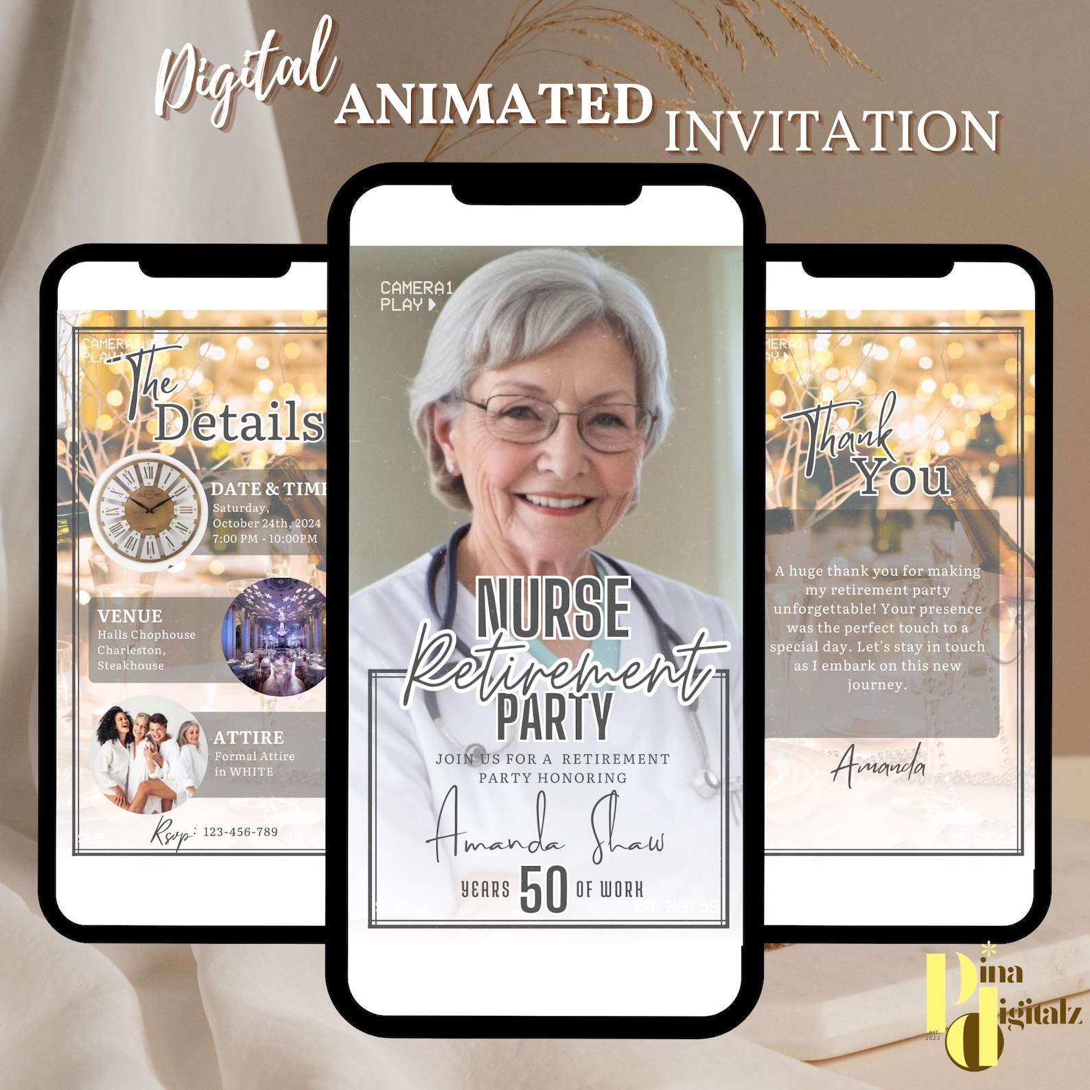 Nurse Retirement Invitation Template - Nurse Retirement Party Invite ...