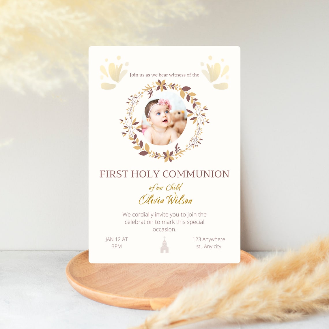 Communion Invitations First Holy Communion Invitations Girl First ...