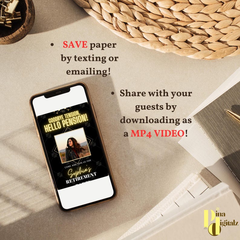 Funny Retirement Invitation Modern Animated Retirement Party Invite ...