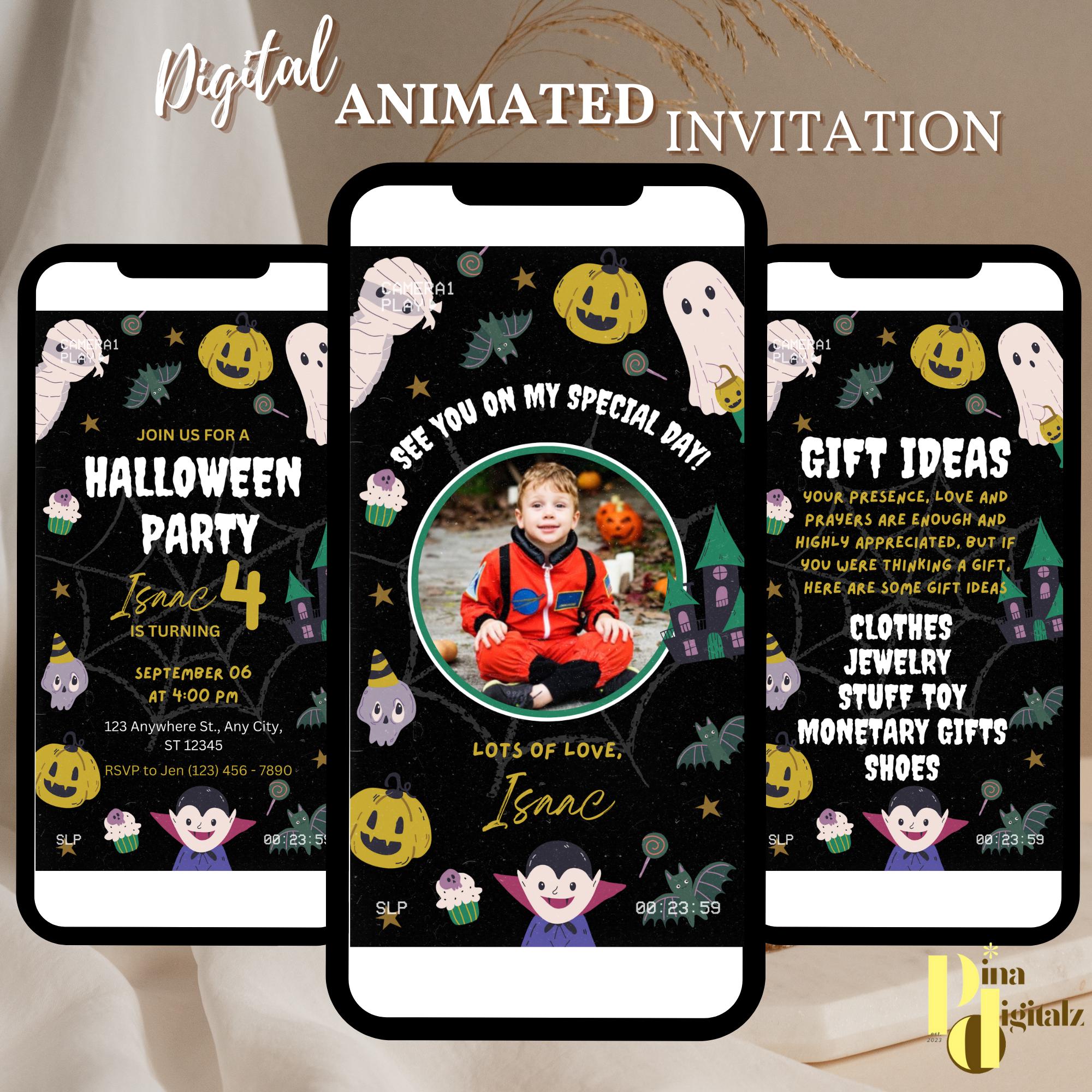 Editable Halloween Invitation, Halloween Party Invitation, Halloween ...