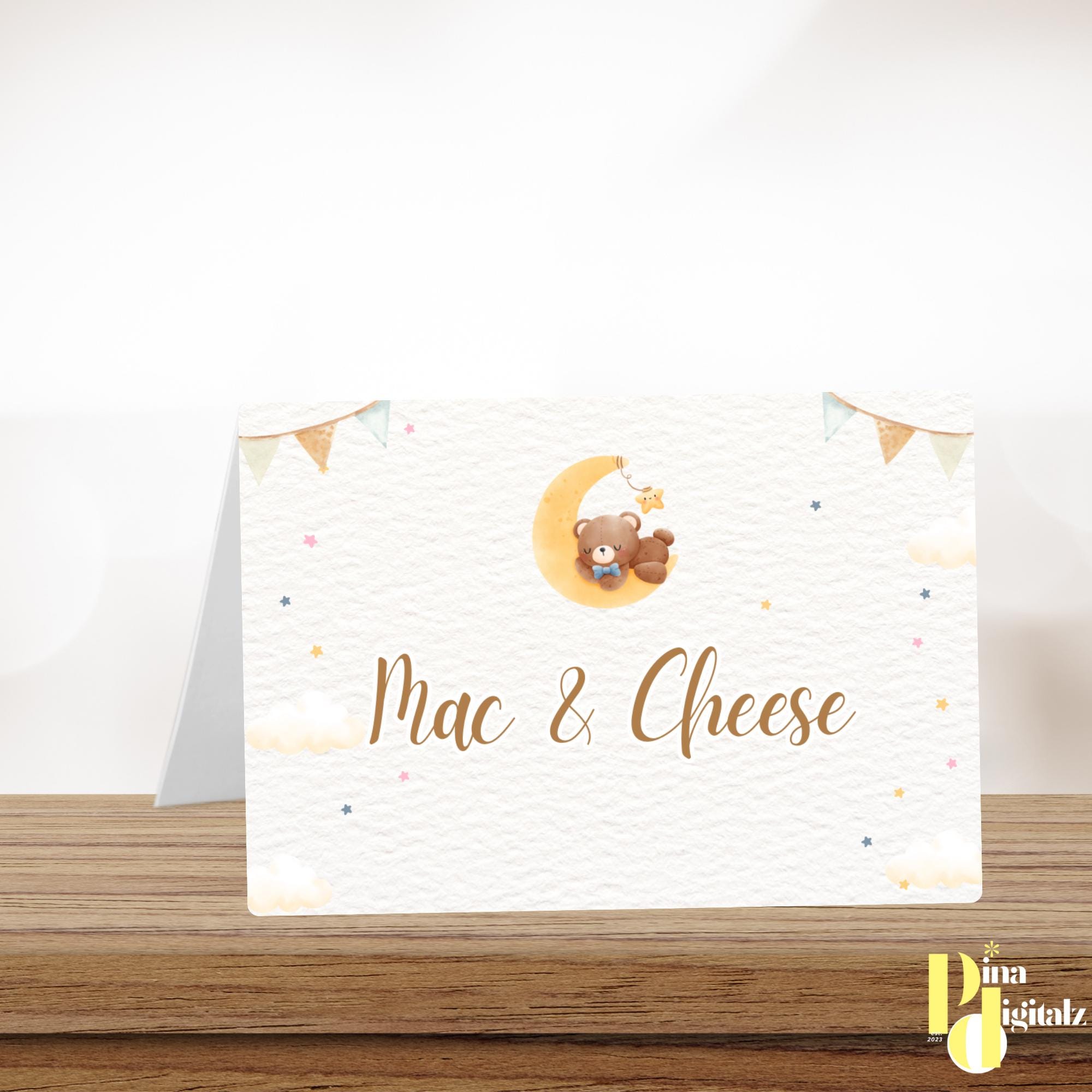 Baptism Digital Food Label Template Christening Digital Tent Card ...